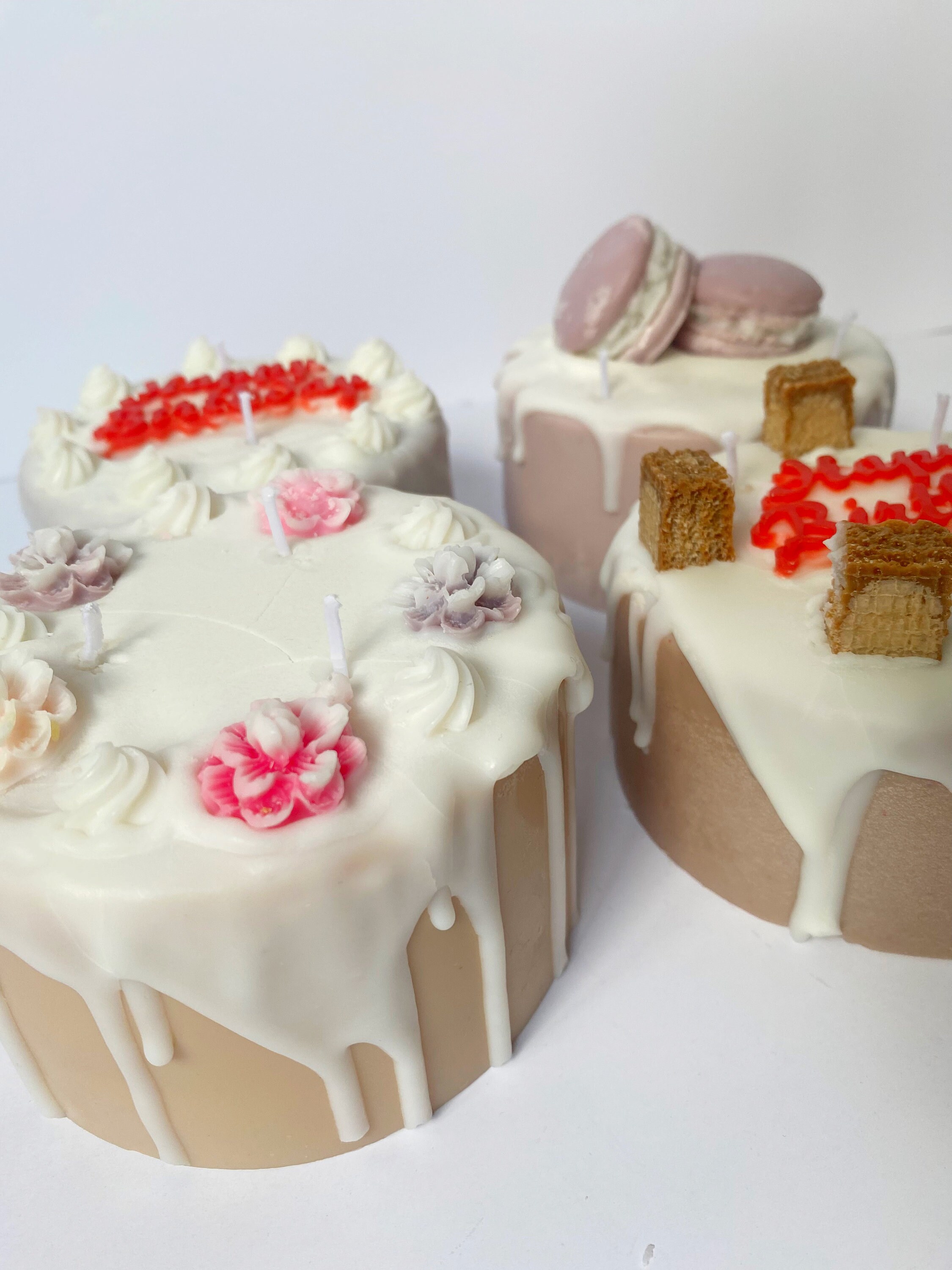 Big Birthday Cake With Icing and Cream Handmade, Soy Wax Candle (happy ...