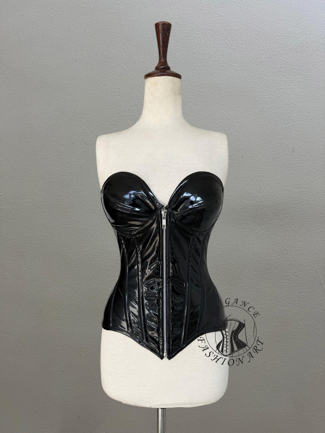 Women's Overbust Waist Trainer PVC Corset | Heavy Duty Steel Boned ...