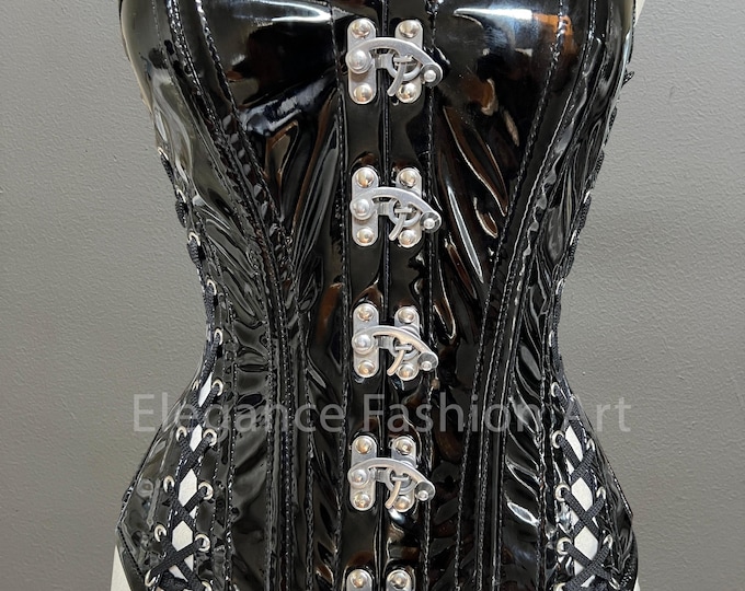 Dragon Latex Corset, Latex Corset With Spikes – Gothic, Adjustable ...