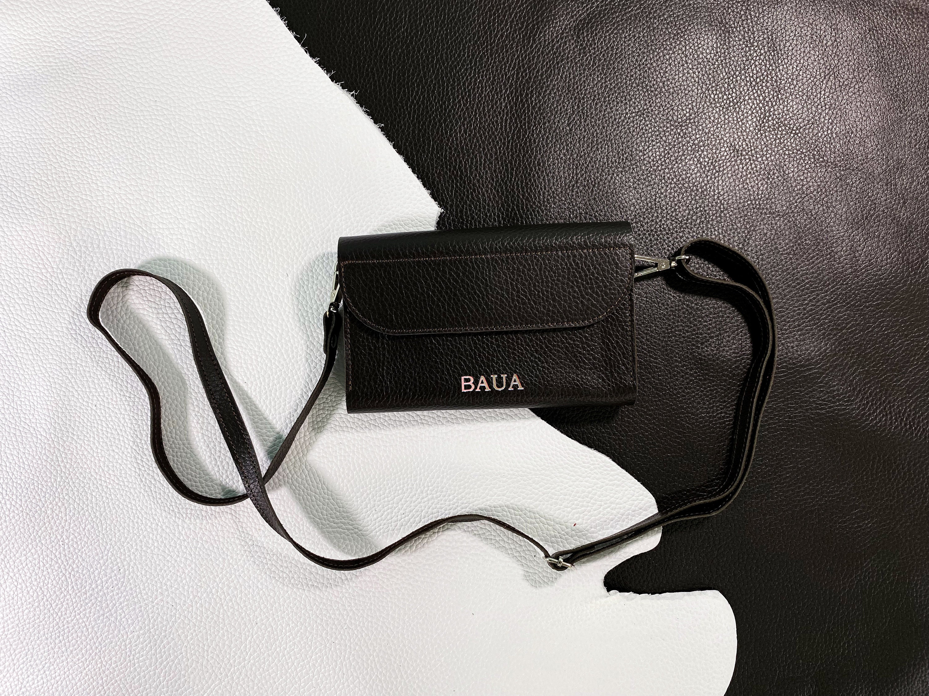 Ladies Leather Crossbody Phone Wallet/ Personalized Shoulder Bag/ Small ...