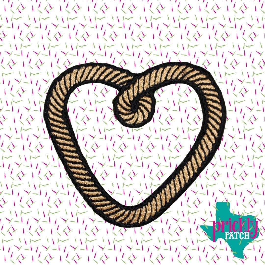 Rope Heart Patch - Etsy