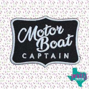 Motor Boat Captain Patch - Etsy