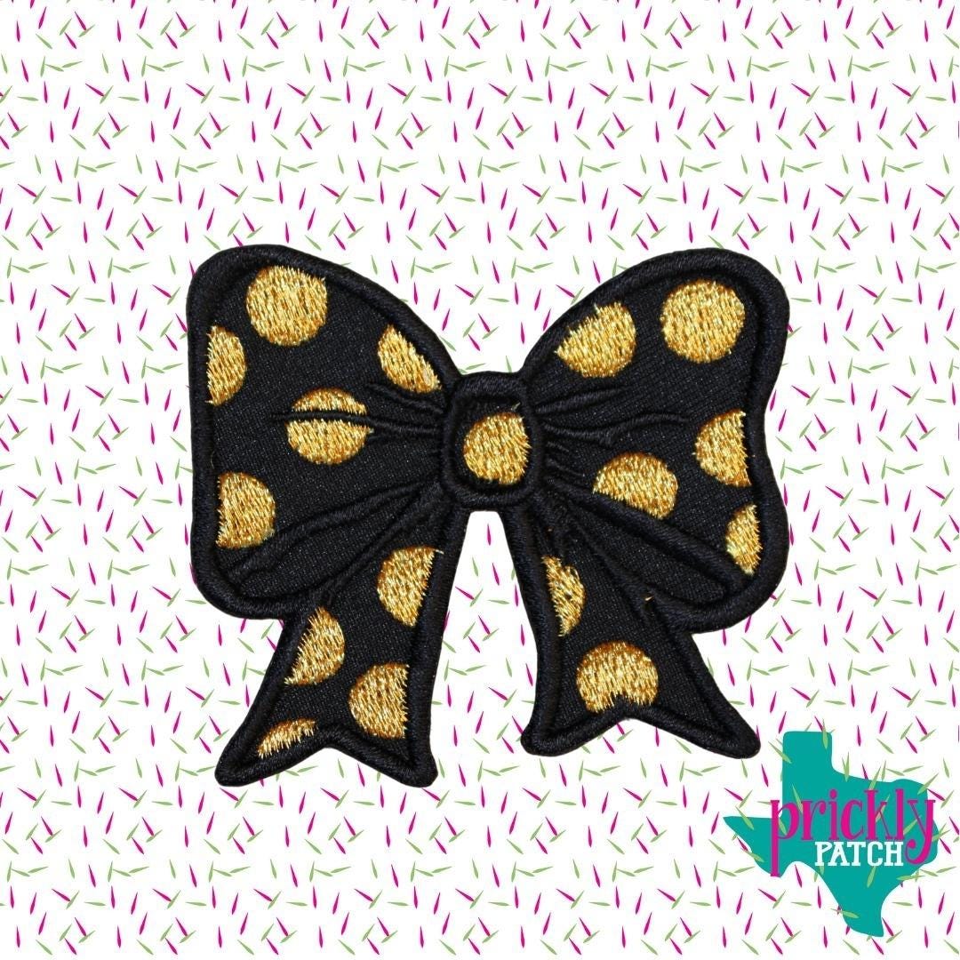 Spirit Bow Patch - Black and Gold - Etsy