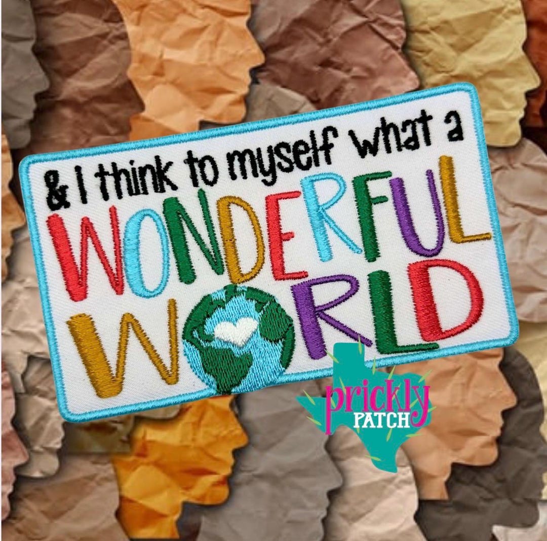 What a Wonderful World Patch - Etsy