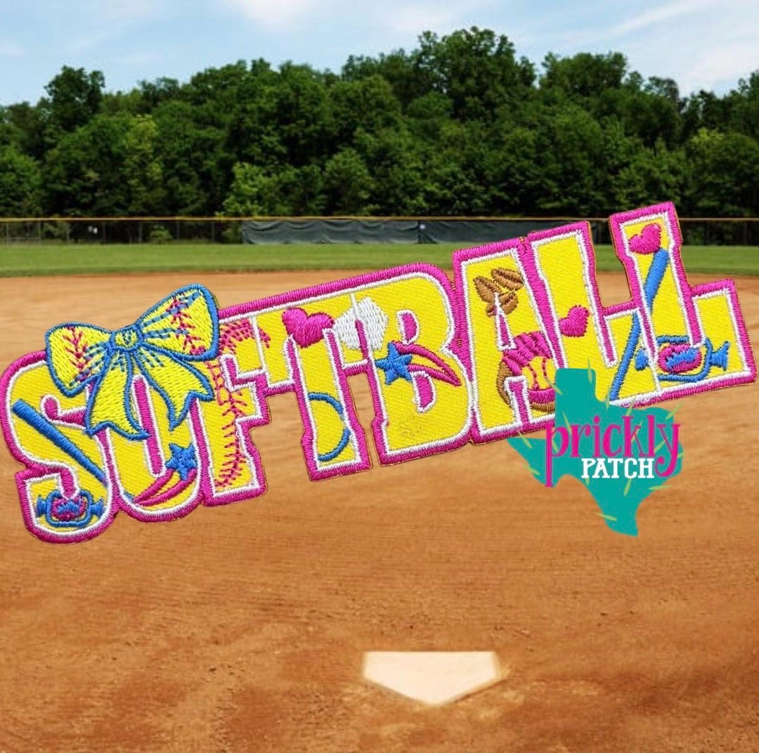 Softball Patch - Etsy