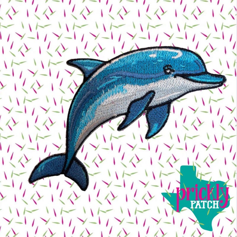 Dolphin Applique - Etsy