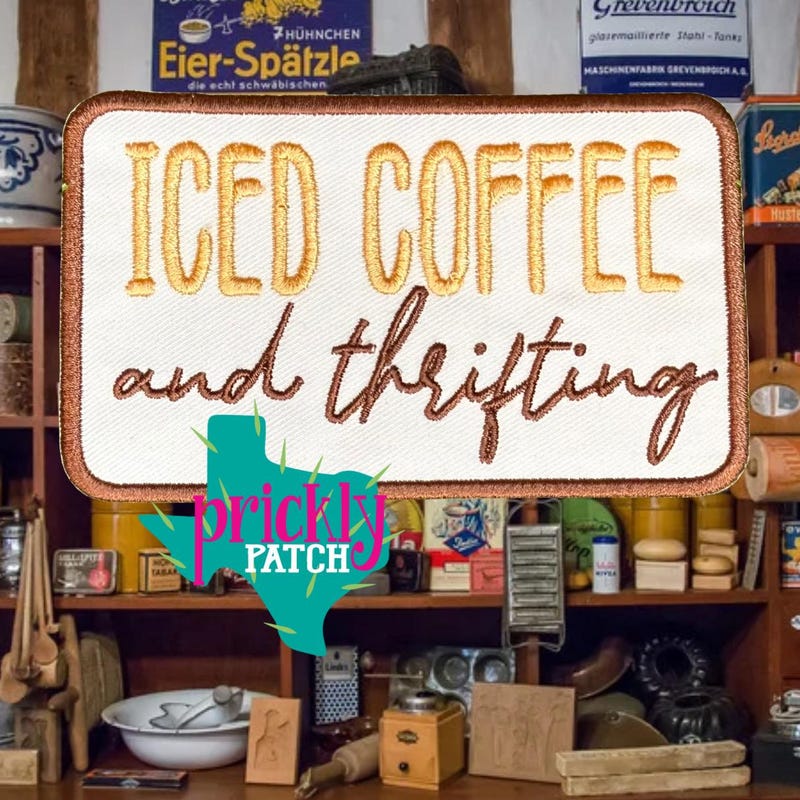 Iron on Iced Coffee Patch - Etsy