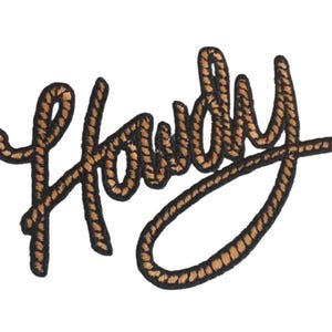 Rope Howdy Patch - Etsy