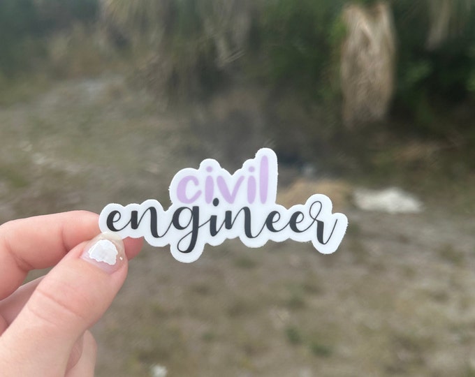 Civil Engineer Sticker STEM Sticker Professional Engineer Sticker ...