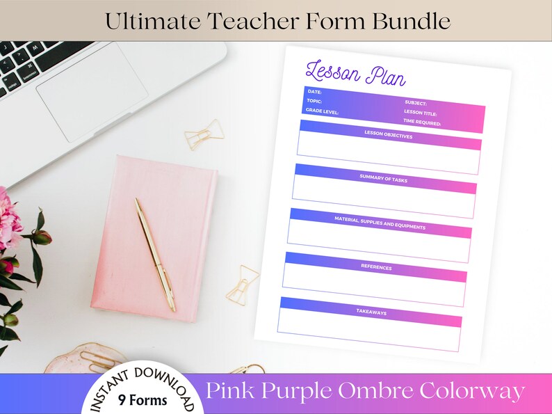 Teacher Form Bundle for Classroom Organization W/ Daily Weekly Monthly ...