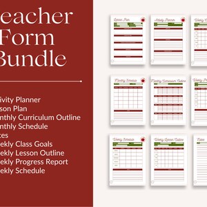 Teacher Form Bundle for Classroom Organization W/ Daily Weekly Monthly ...
