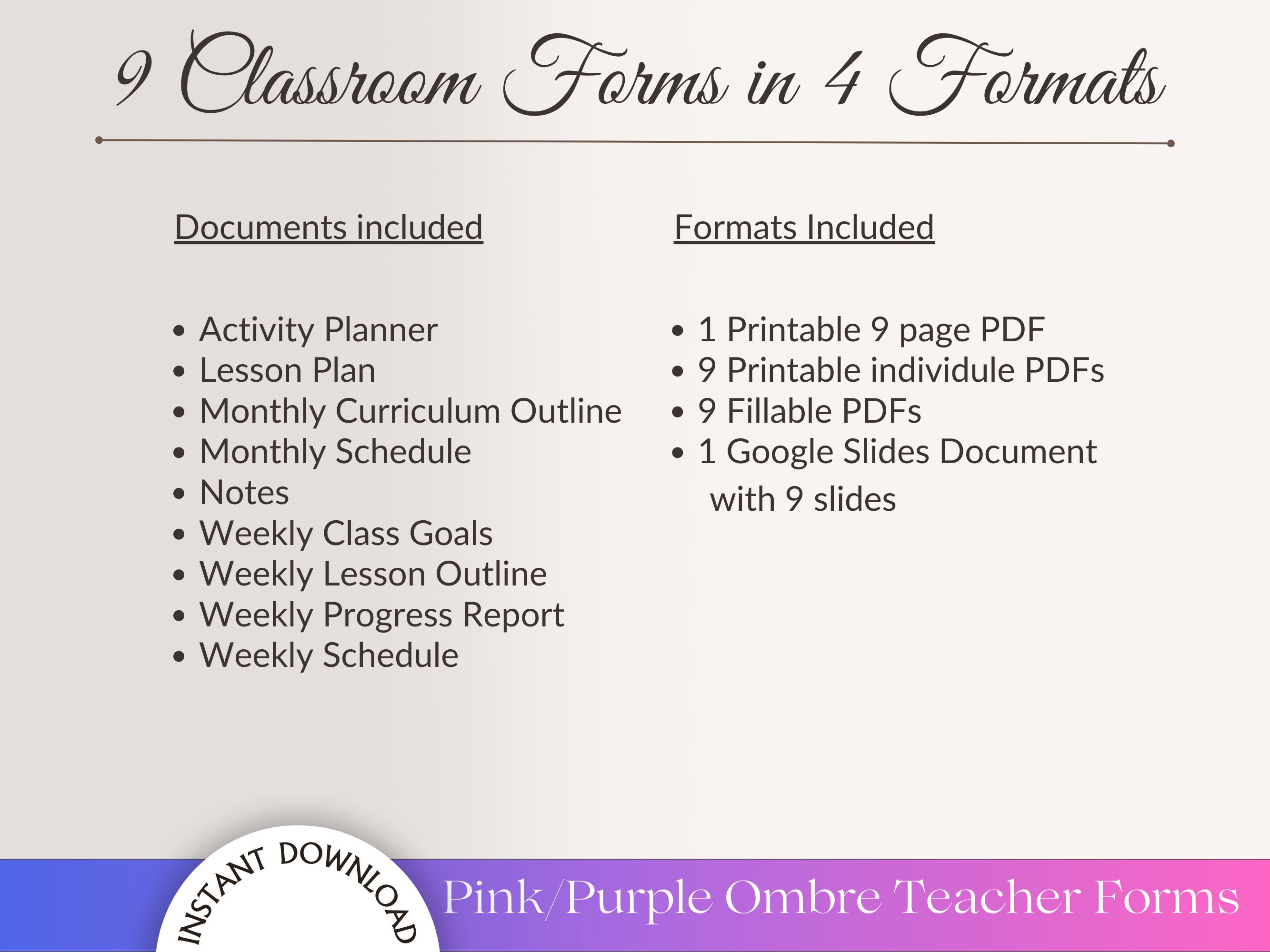 Teacher Form Bundle for Classroom Organization W/ Daily Weekly Monthly ...