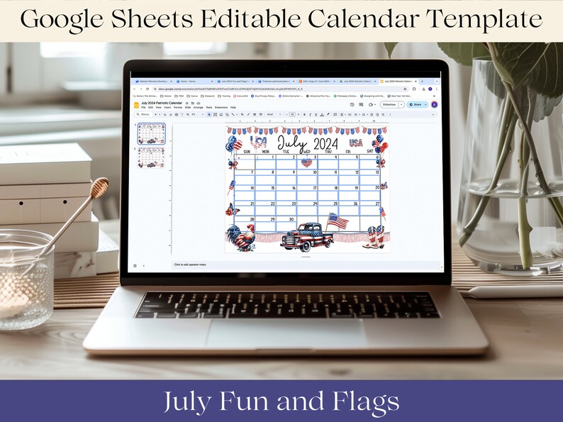 Monthly Calendar | July Calendar Printable | Fillable Monthly Planner ...