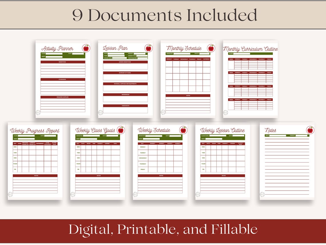 Teacher Form Bundle for Classroom Organization W/ Daily Weekly Monthly ...