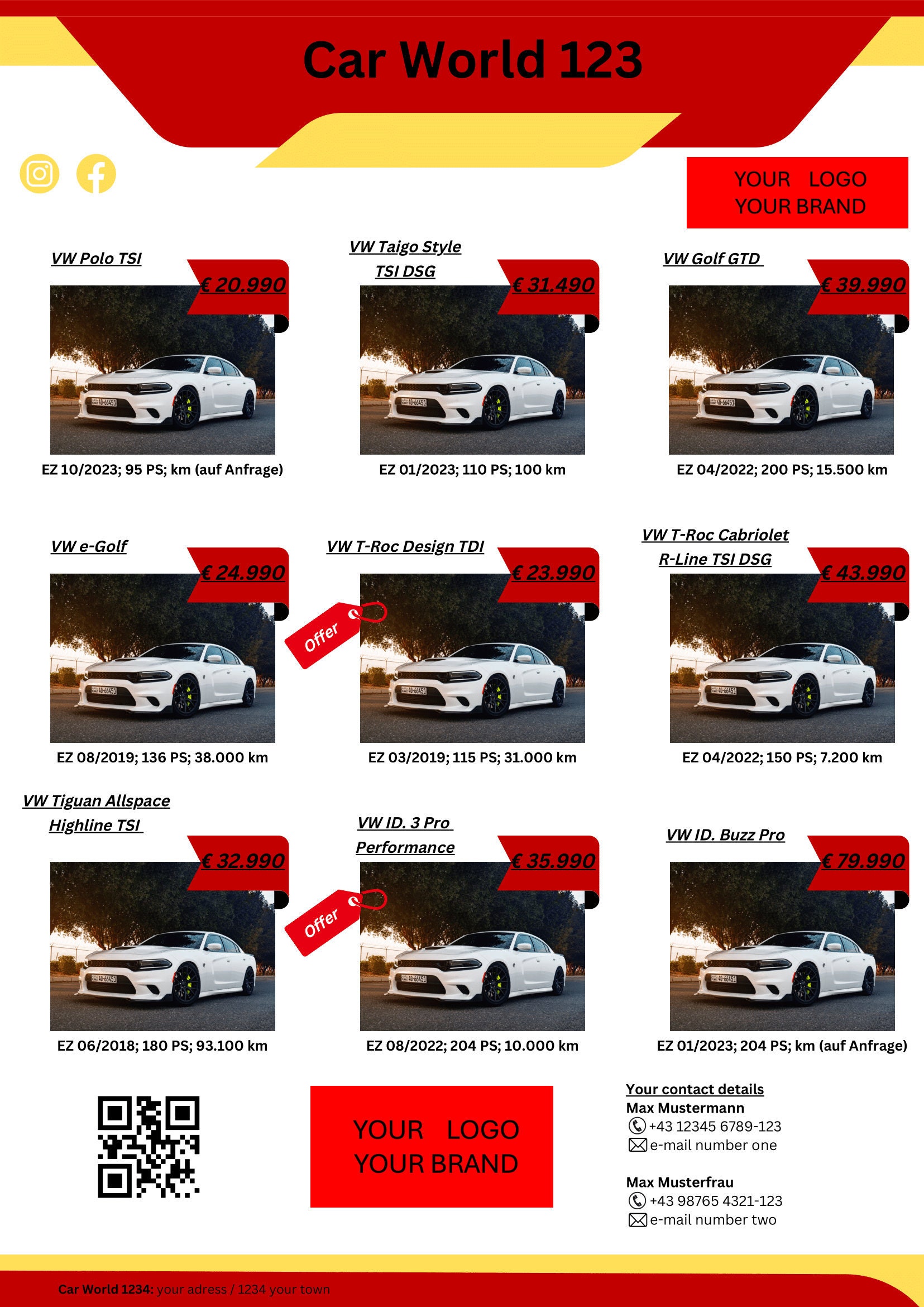 Car Flyer Template Canva, Used Car Selling Flyer, Car Listing Brochure ...