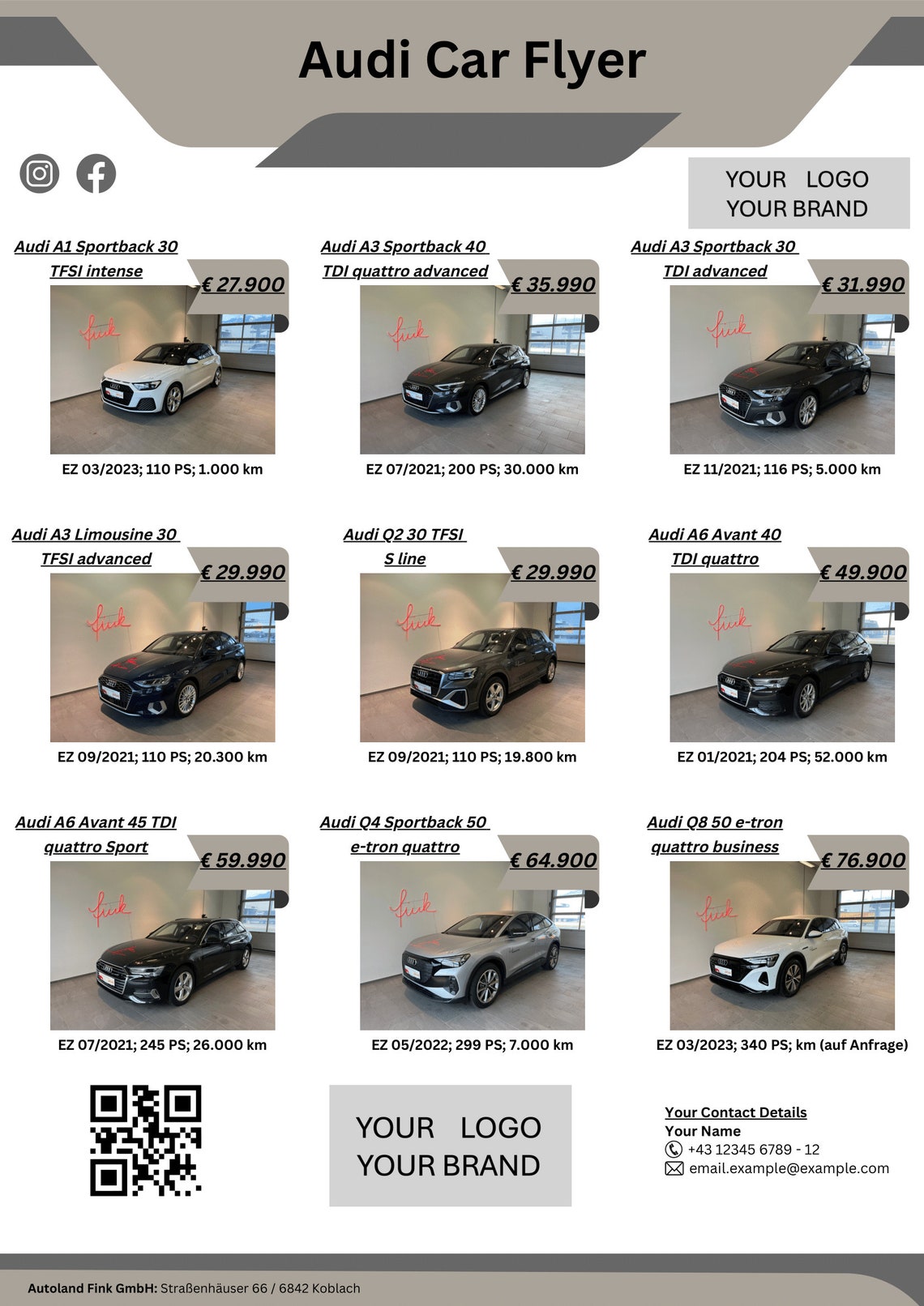 Car Flyer Template Canva, Used Car Selling Flyer, Car Listing Brochure ...