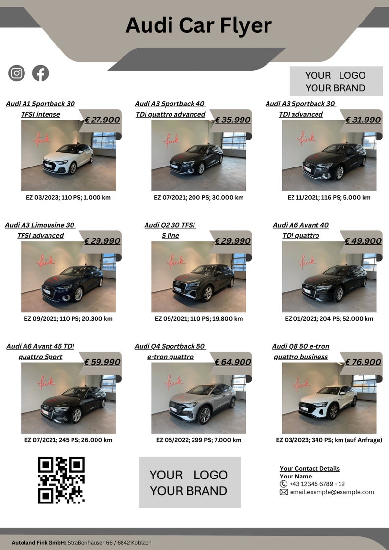 Car Flyer Template Canva, Used Car Selling Flyer, Car Listing Brochure ...