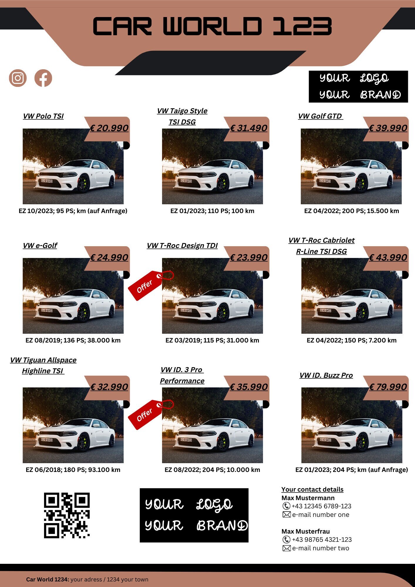 Car Flyer Template Canva, Used Car Selling Flyer, Car Listing Brochure ...