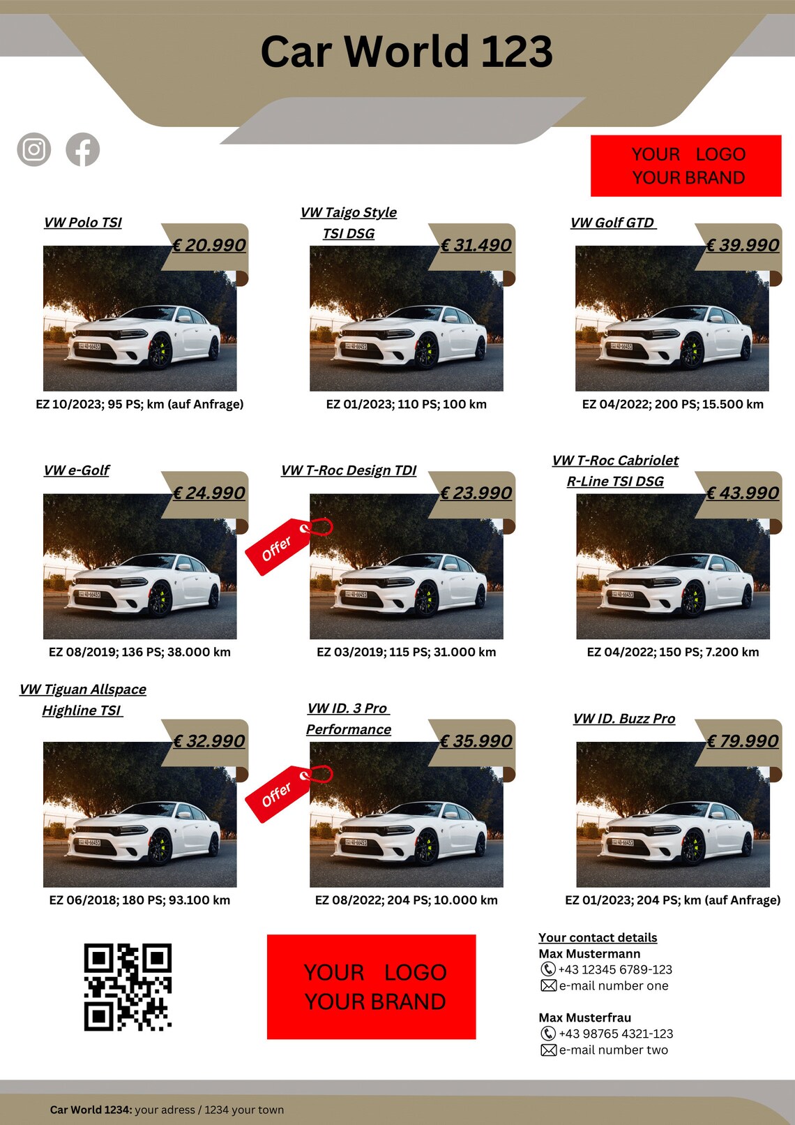 Car Flyer Template Canva, Used Car Selling Flyer, Car Listing Brochure ...