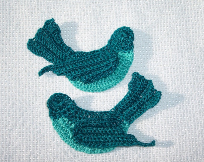 Handmade Thread Crochet Applique Birds 2572 - Etsy
