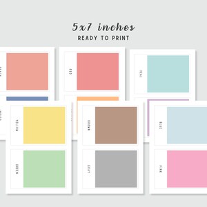 12 Color Cards Preschool Printable Educational Wall Toddler Education ...