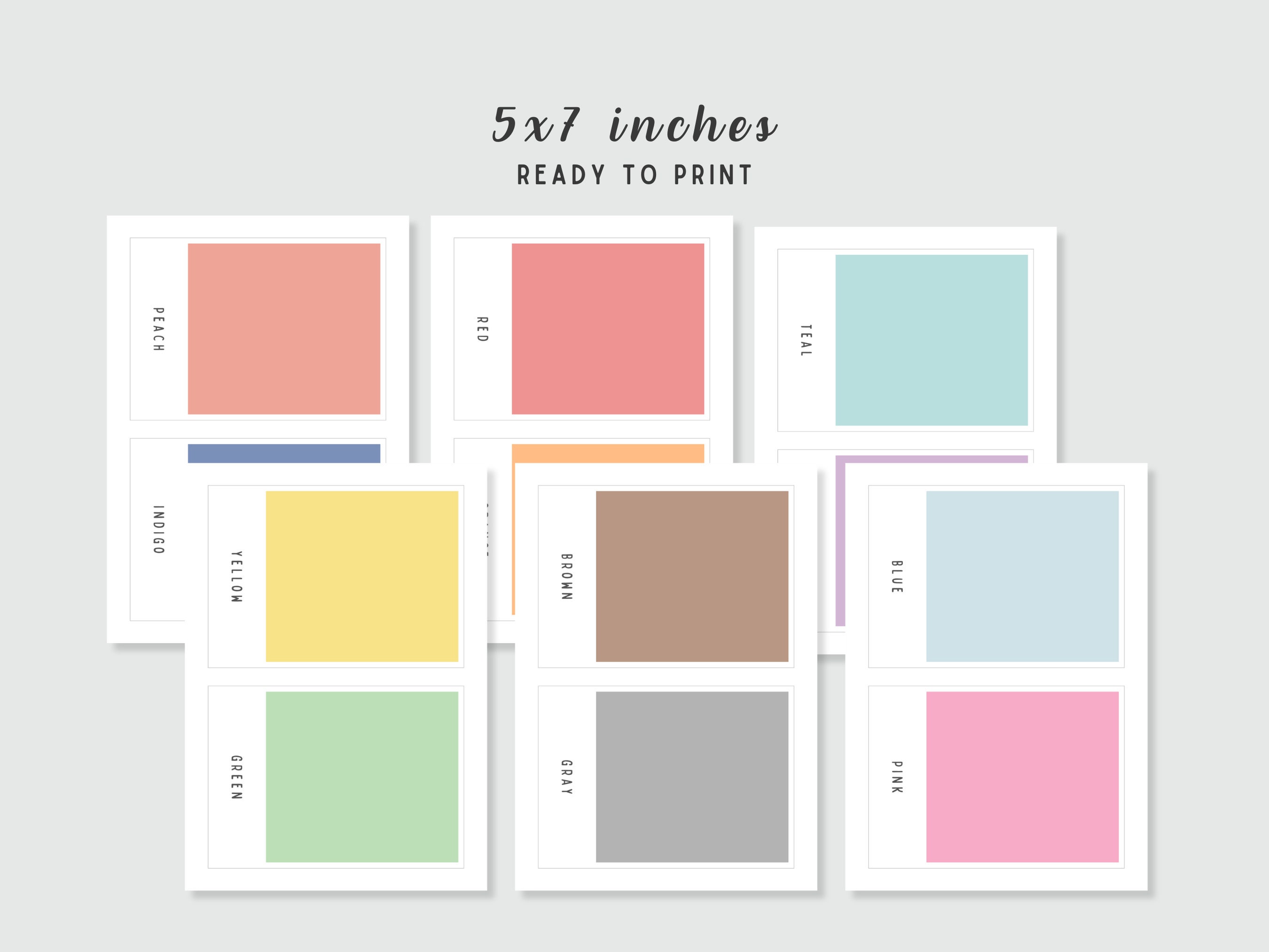 12 Color Cards Preschool Printable Educational Wall Toddler Education ...