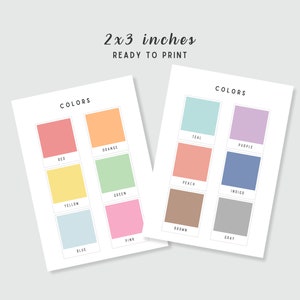 12 Color Cards Preschool Printable Educational Wall Toddler Education ...