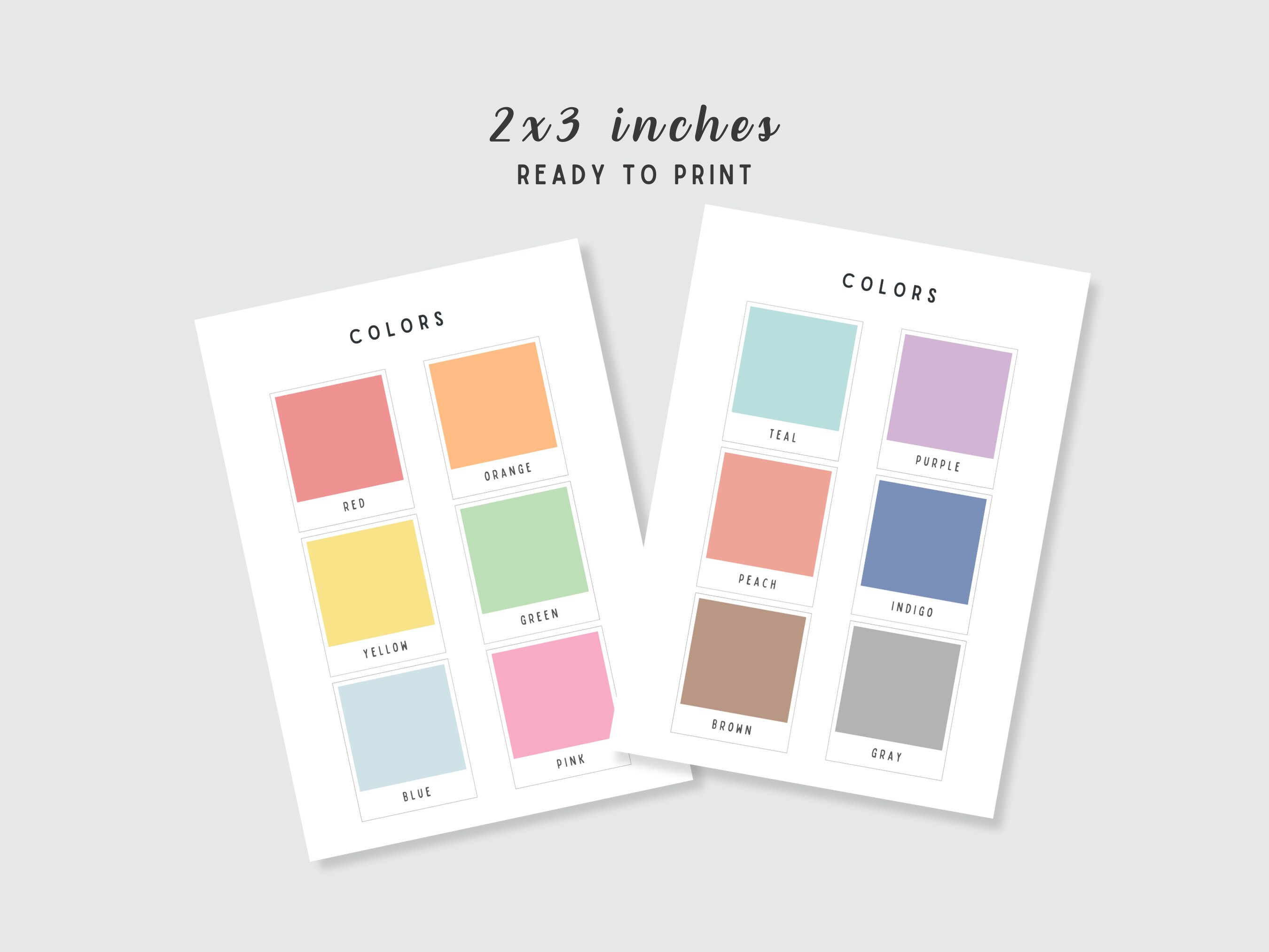 12 Color Cards Preschool Printable Educational Wall Toddler Education ...