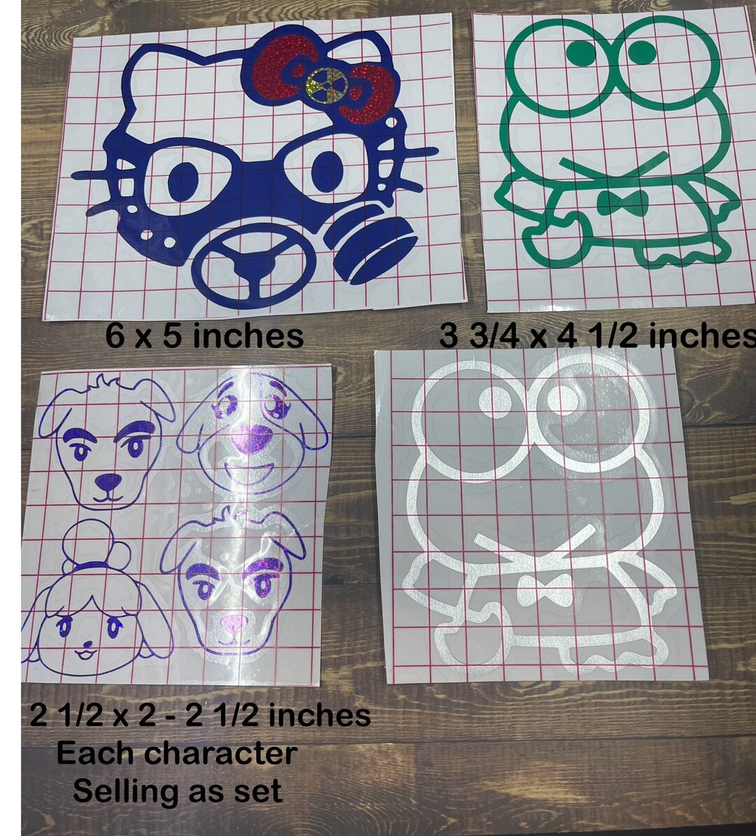 Sanrio Character Decals Keroppi Decal Hello Kitty Gas Mask Decal Animal ...