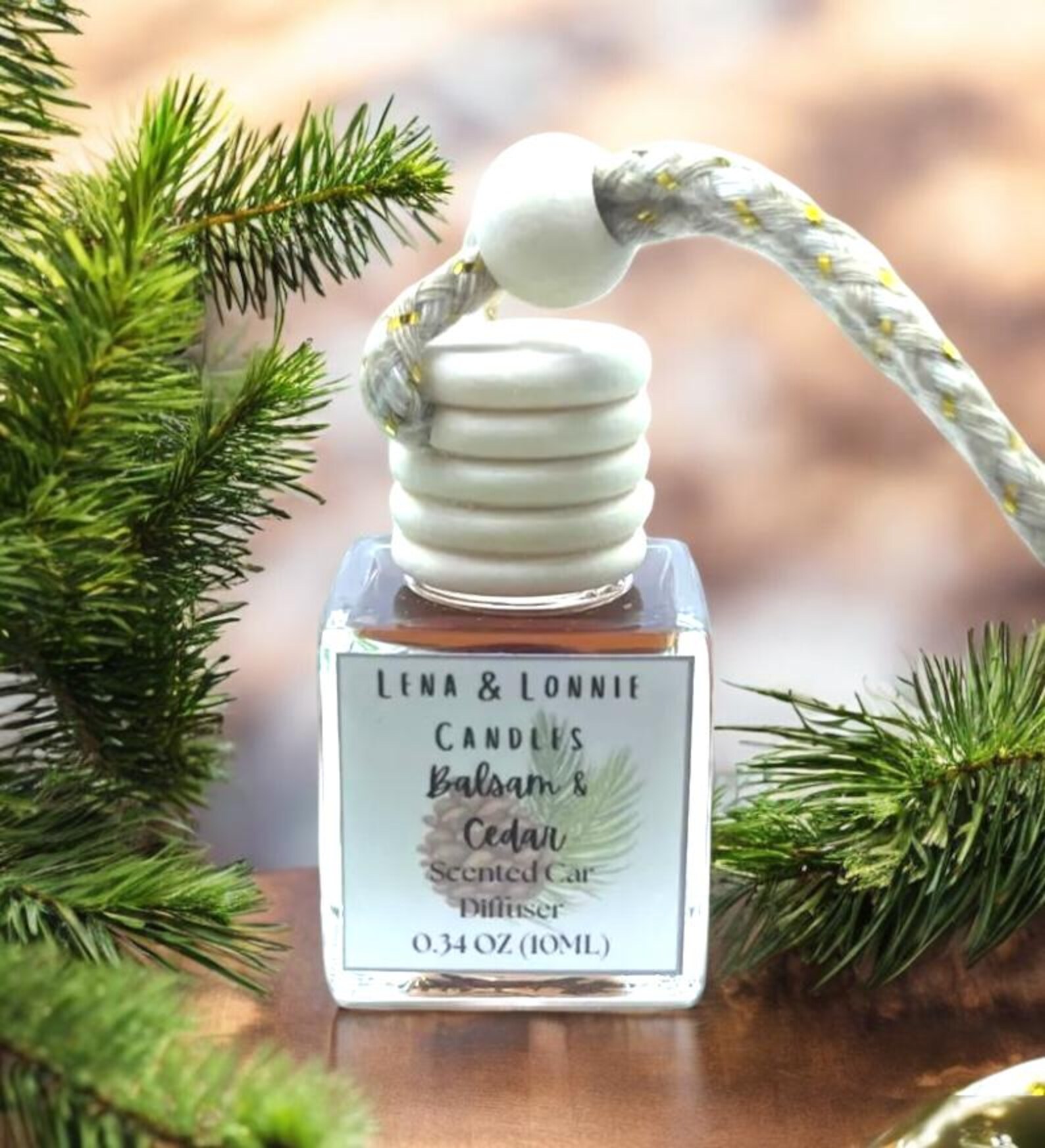 Balsam and Cedar Scented Car Diffuser Air Freshener 10mil Aromatherapy ...