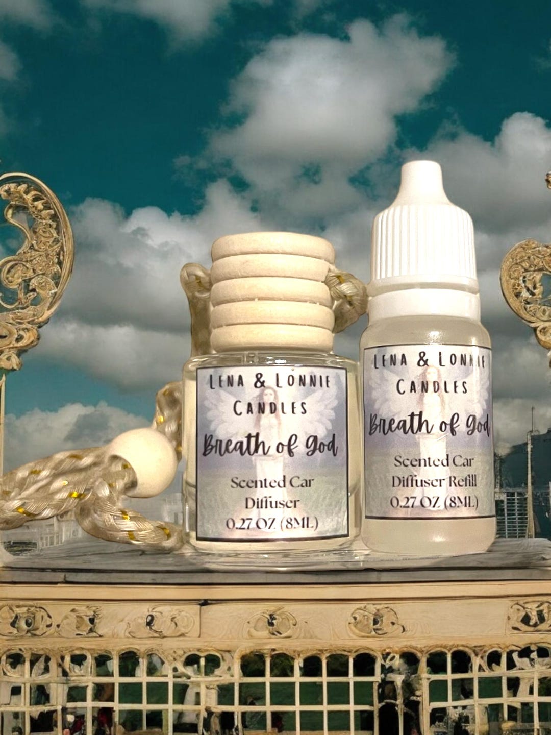 Breath of God Car Diffuser (8ml + Refill): Air Freshener, Melon Lemon ...