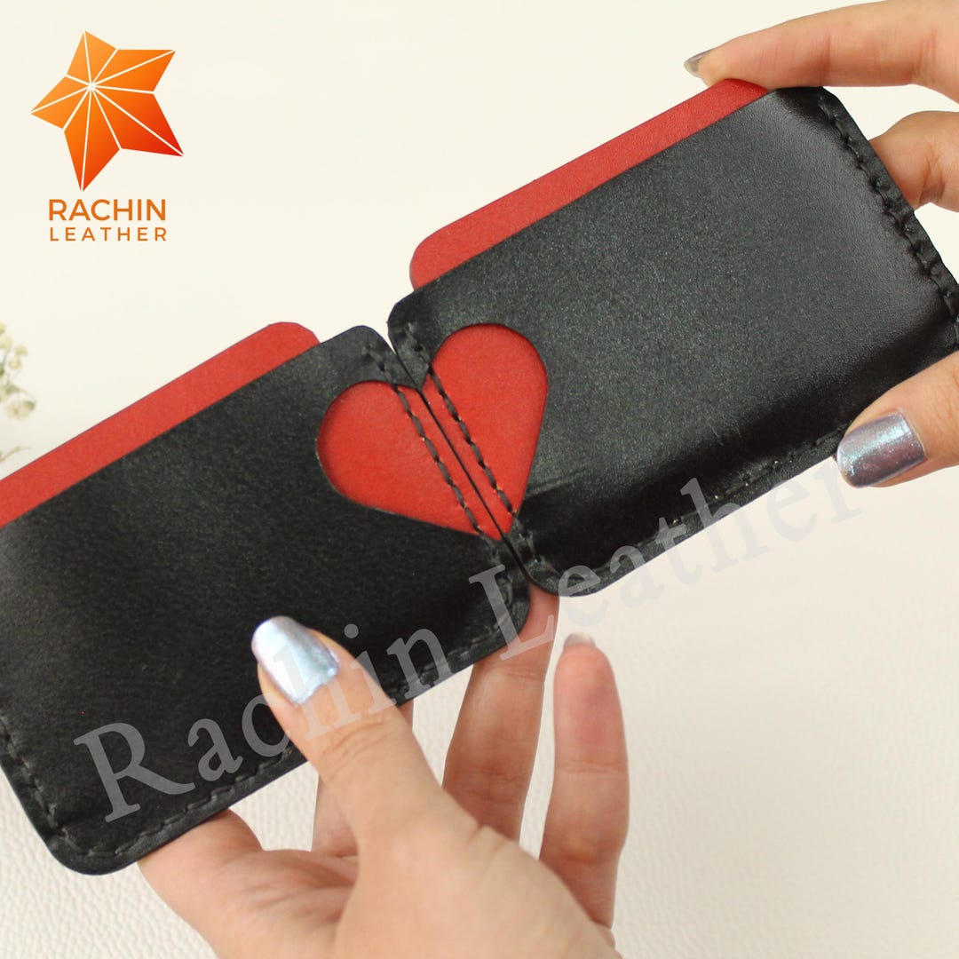Handmade Leather Card Holder Pattern PDF, DIY Leather Wallet Template ...