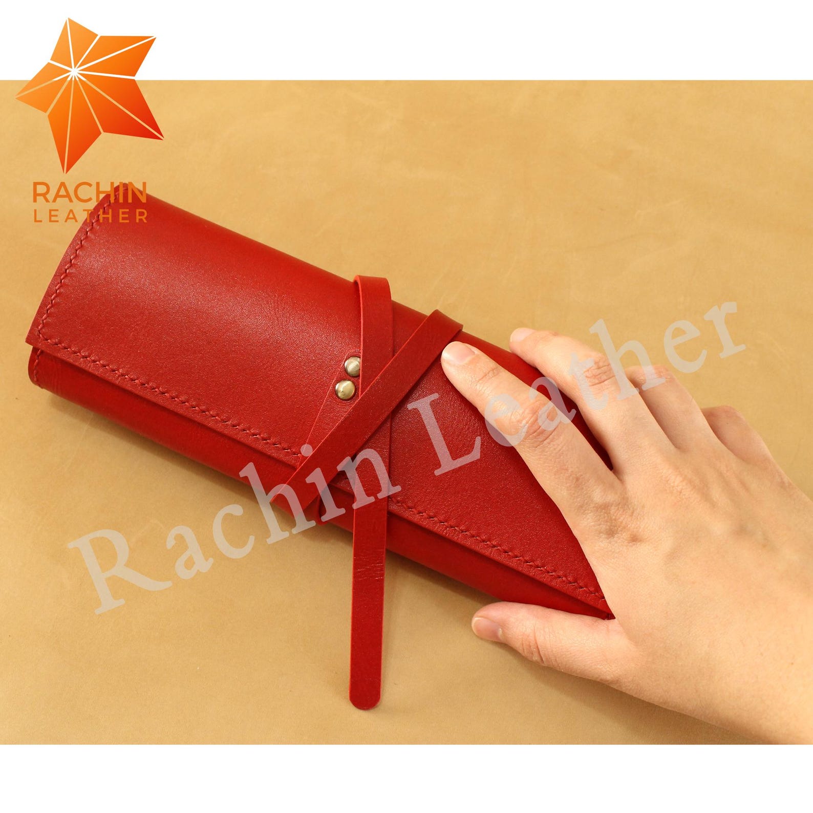 Leather Roll Bag Pattern, Leather Pencilcase Pattern, Leather Tool Roll ...