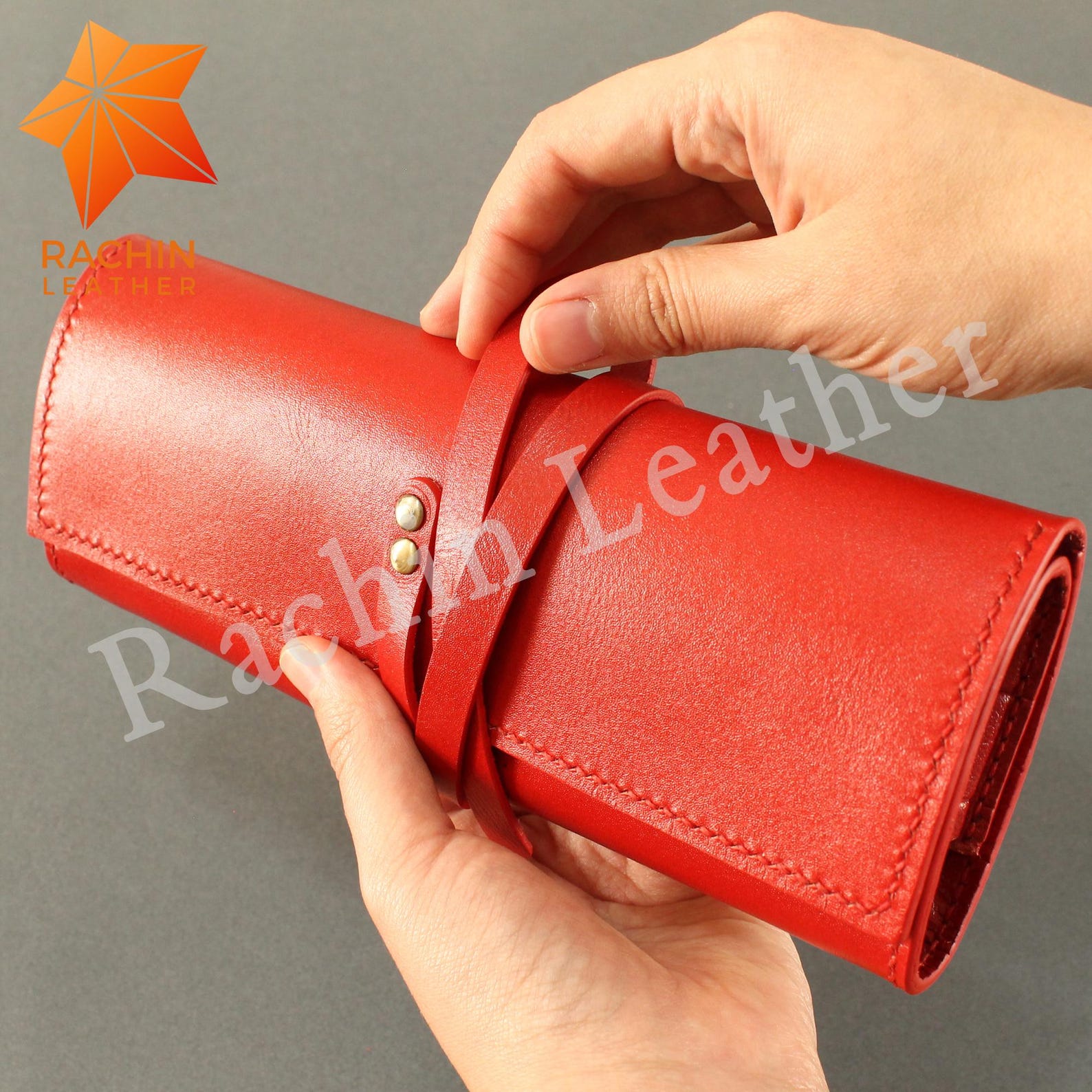 Leather Roll Bag Pattern, Leather Pencilcase Pattern, Leather Tool Roll ...