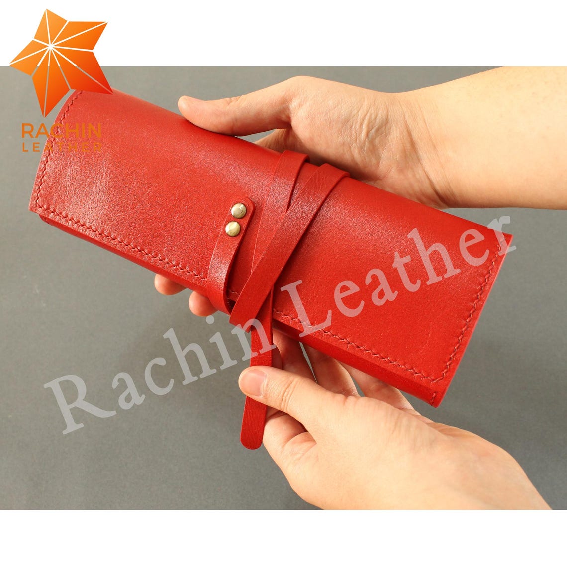 Leather Roll Bag Pattern, Leather Pencilcase Pattern, Leather Tool Roll ...