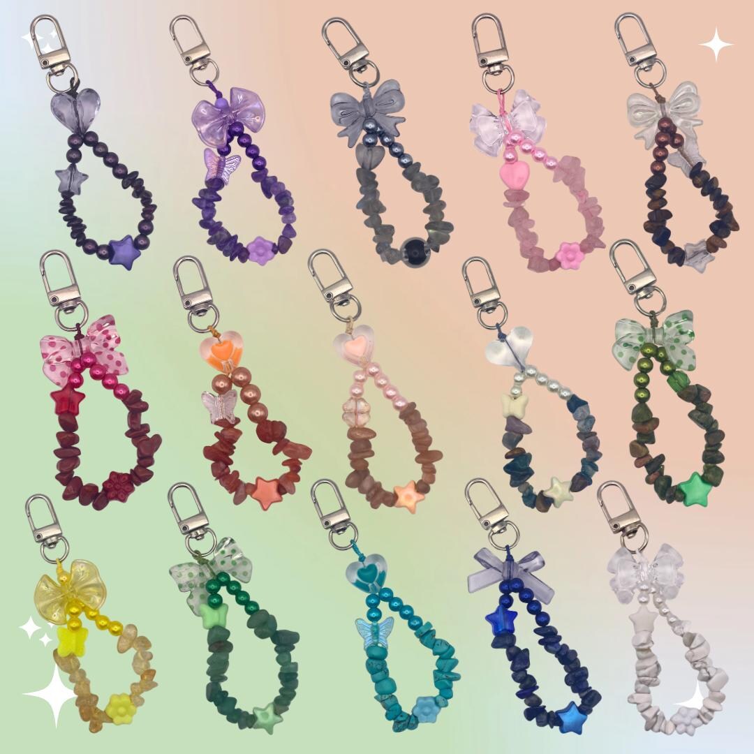 Y2K Crystal Gem Bag Charms - Etsy