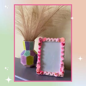 Custom Photo Frame Decoden in Strawberry Cake Swirl Dessert 6x4 Inch - Etsy