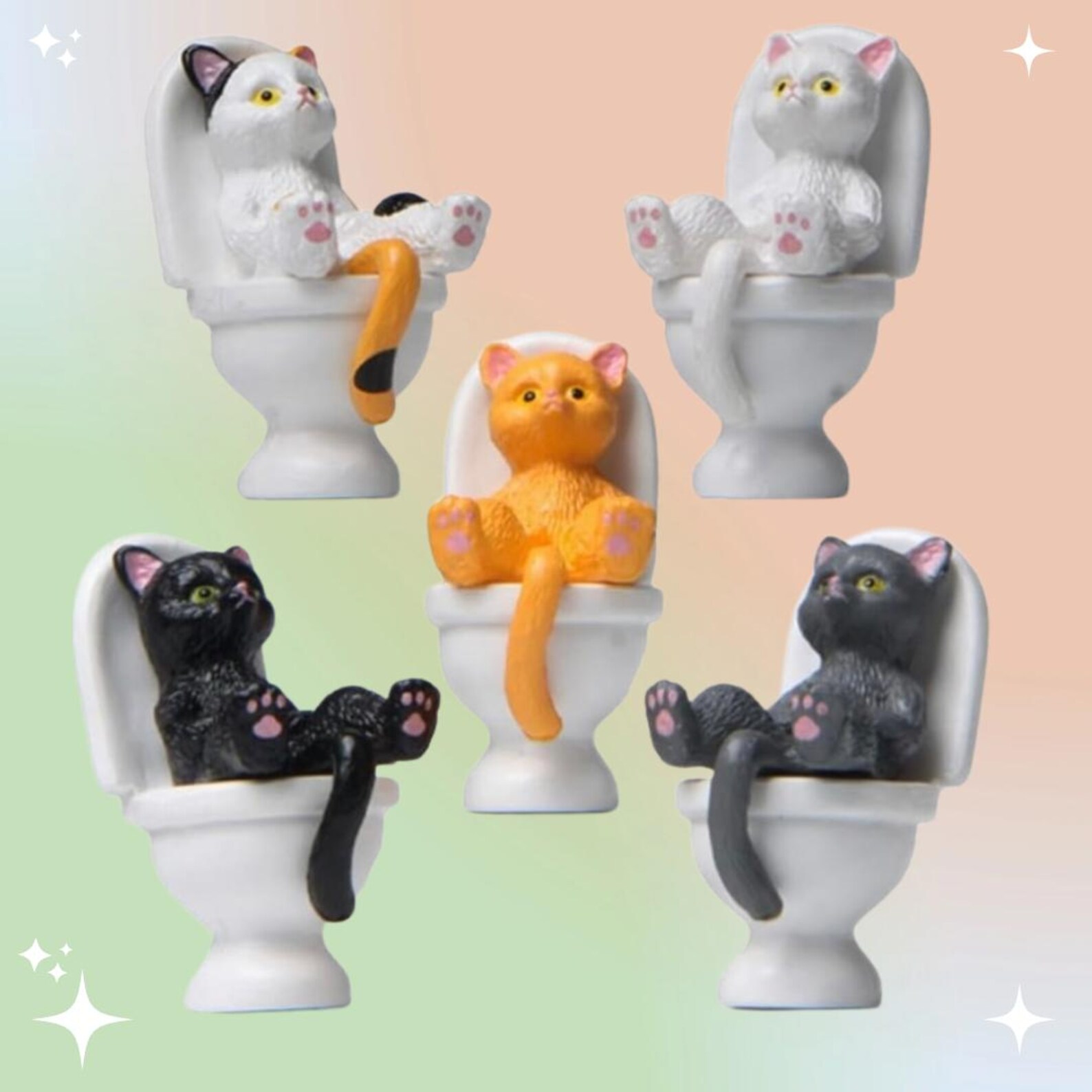 Cute Croc Inspired Clog Charms Cat on Toilet Funny Cute Shoe ...
