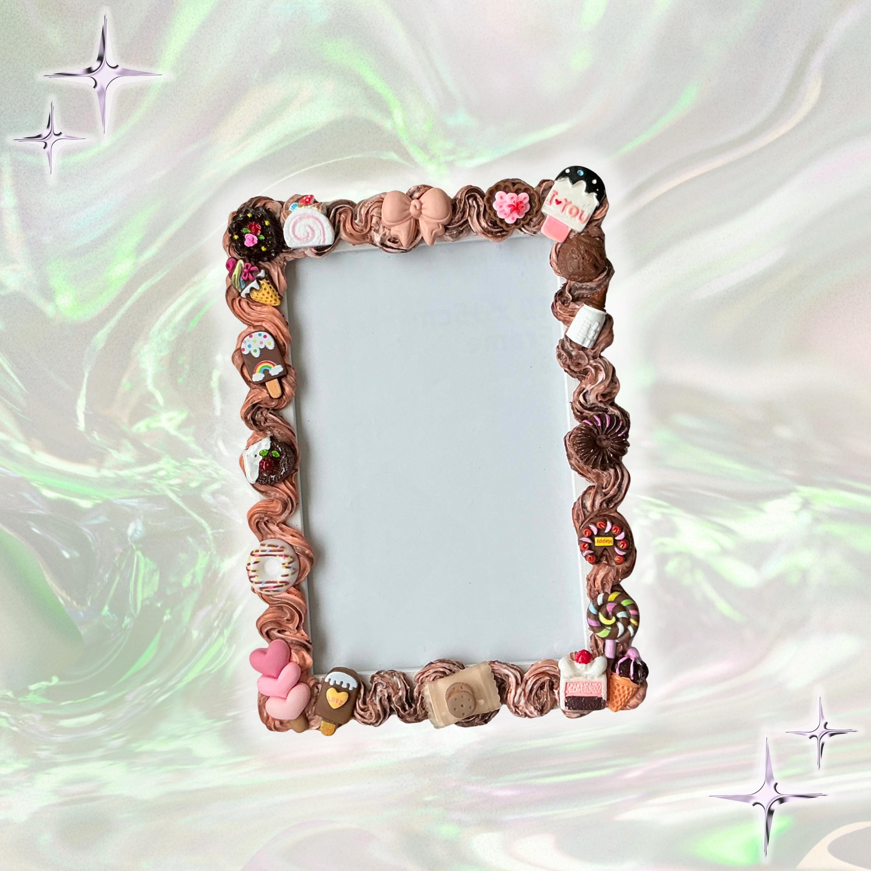Custom Photo Frame Decoden in Chocolate Cake Swirl Dessert 6x4 Inch - Etsy