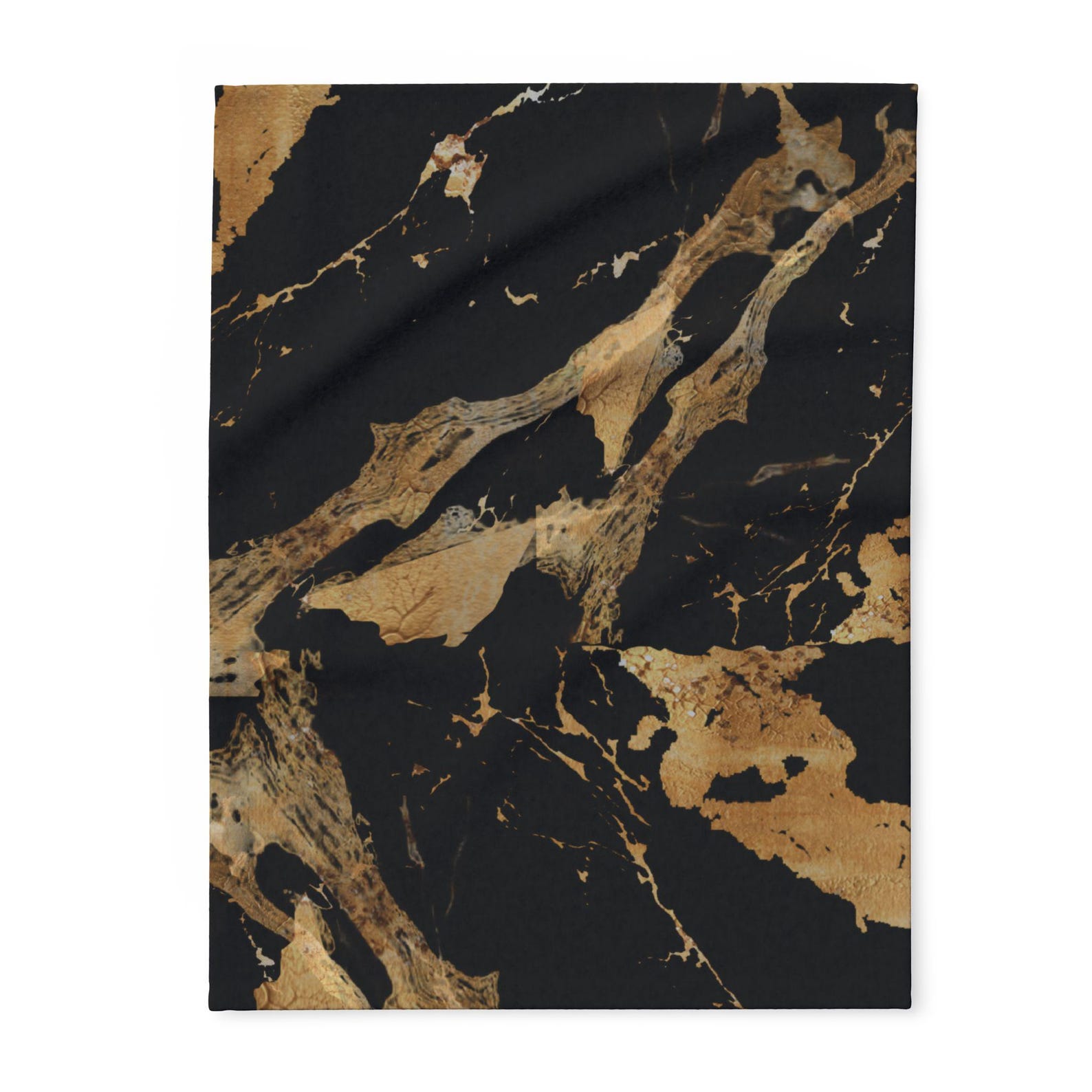 Elegant Gold Marble Arctic Fleece Blanket Cozy Home Decor, Luxe Gift ...
