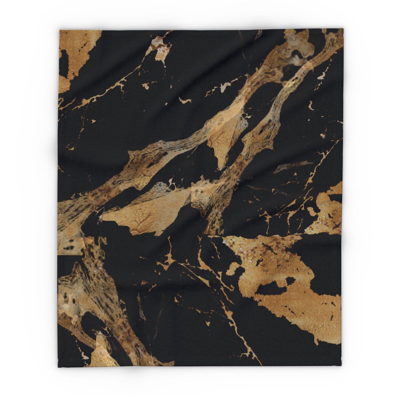 Elegant Gold Marble Arctic Fleece Blanket Cozy Home Decor, Luxe Gift ...