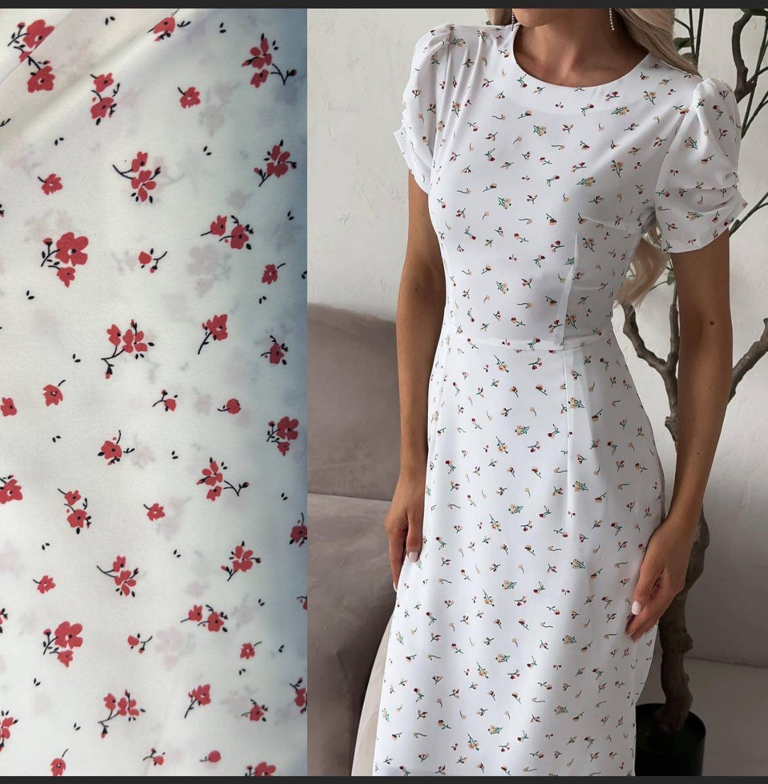 Summer Floral Dress, Cottagecore Sundress, Bohemian Dress, White Floral ...