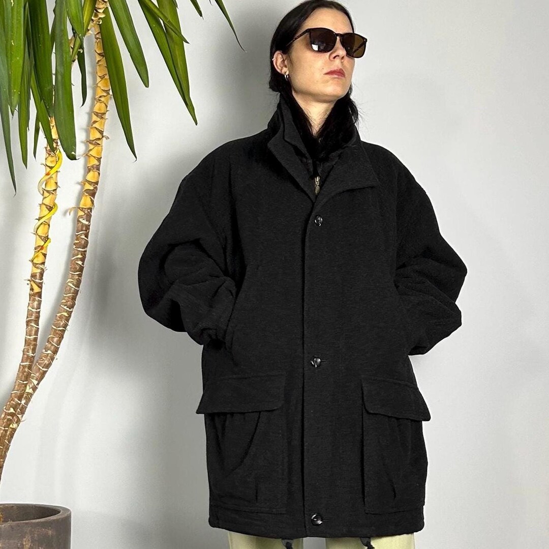 Vintage 90s Bugatti Gray Pure New Wool Coat / Jacket, Made in Germany ...