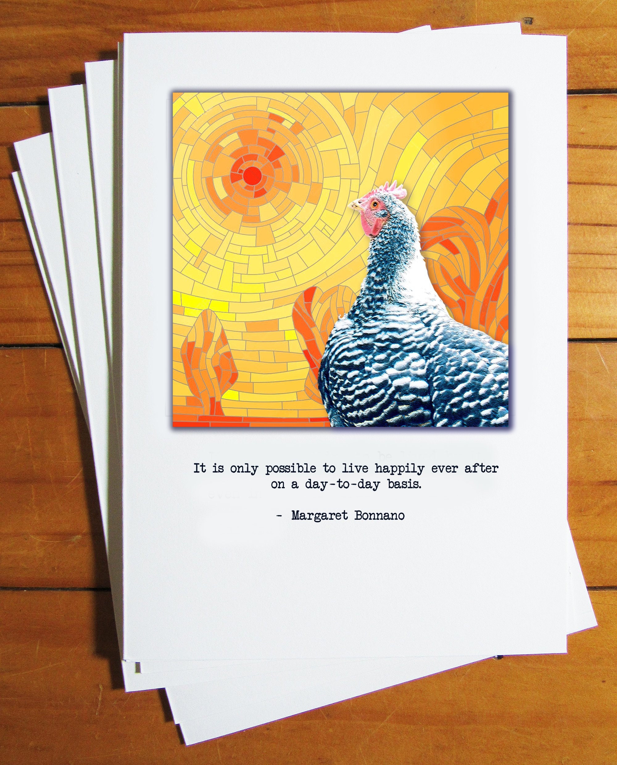 Literary Chicken Greeting Card Margaret Bonanno Day-to-day - Etsy