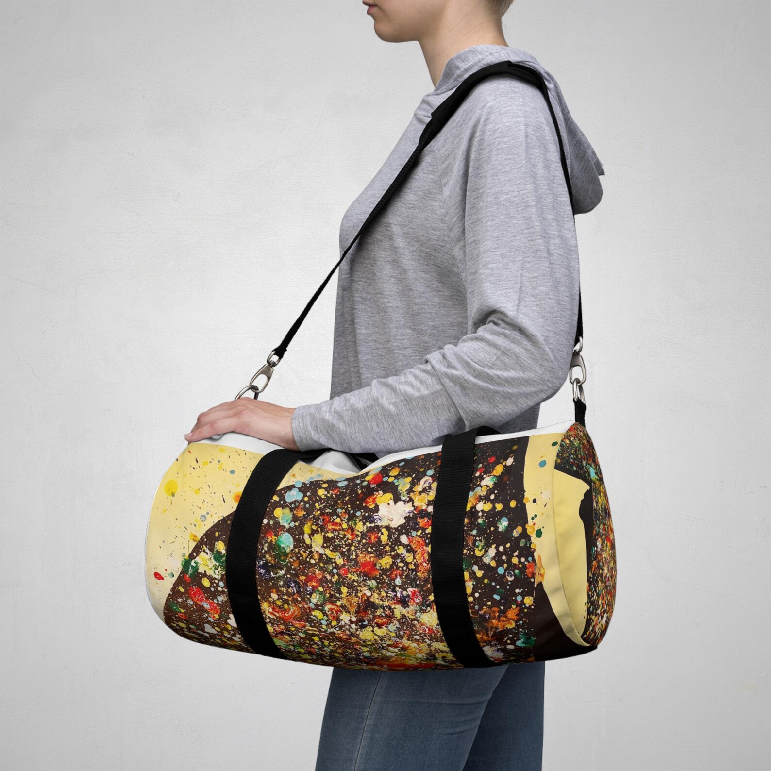 Abstract Art Duffel Bag - Joyful and Inspiring Painted Design, Artist's ...