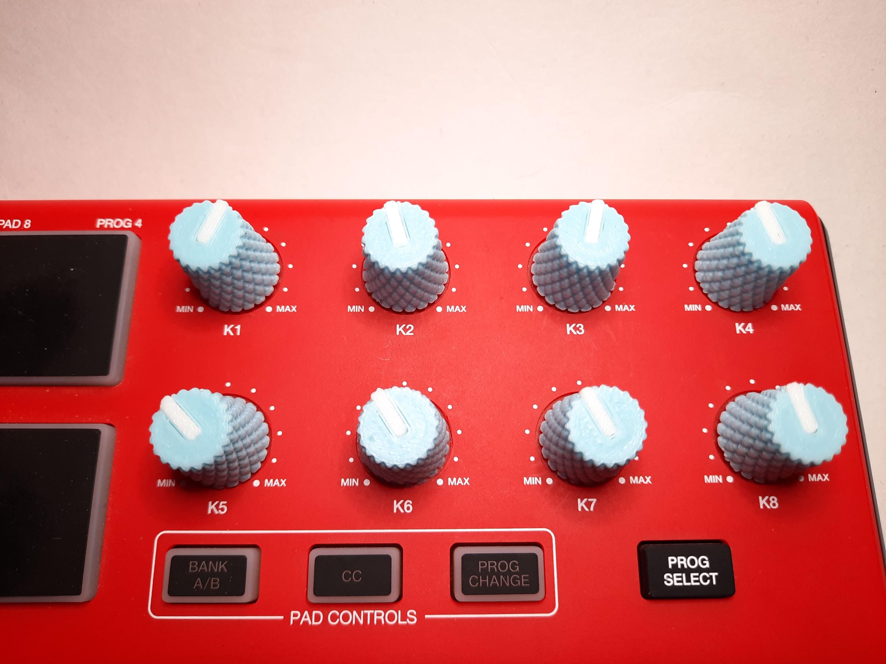 8 Pc Knurled Encoder Knobs Pastel Colored 3D Printed for Akai MPK Mini ...