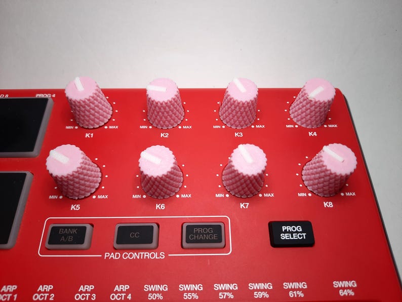 8 Pc Knurled Encoder Knobs Pastel Colored 3D Printed for Akai MPK Mini ...