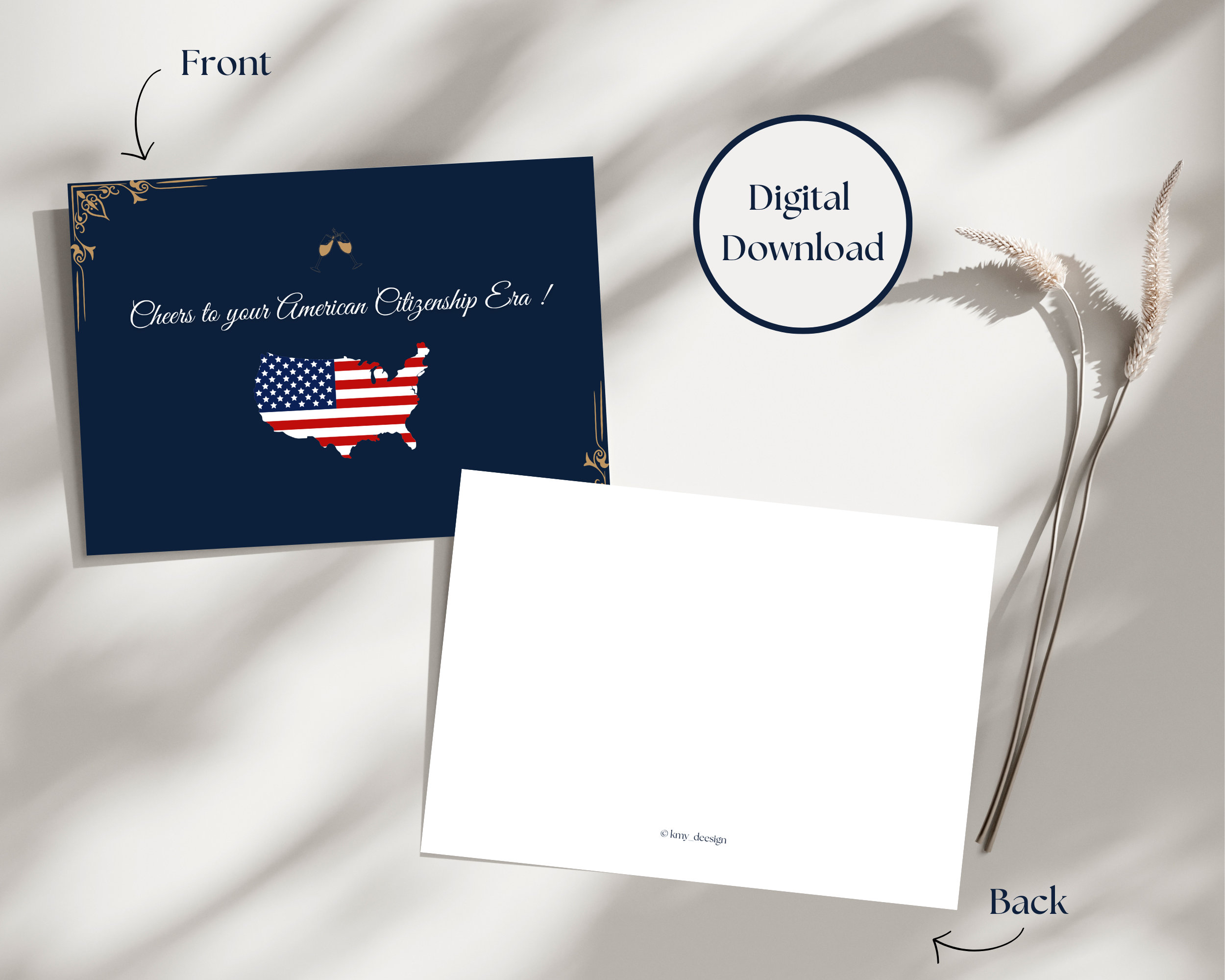 Printable American Citizenship Congratulations Card - Etsy