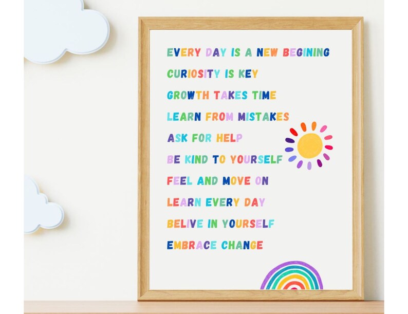Classroom Reading Educational Poster Playroom Wall Art Decor ...