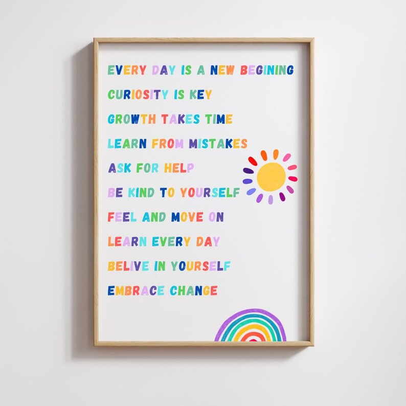 Classroom Reading Educational Poster Playroom Wall Art Decor ...